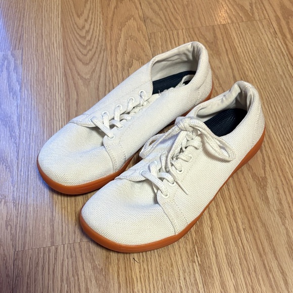 WHITIN | Shoes | Whitin Cream Canvas Sneakers With Brown Soles | Poshmark